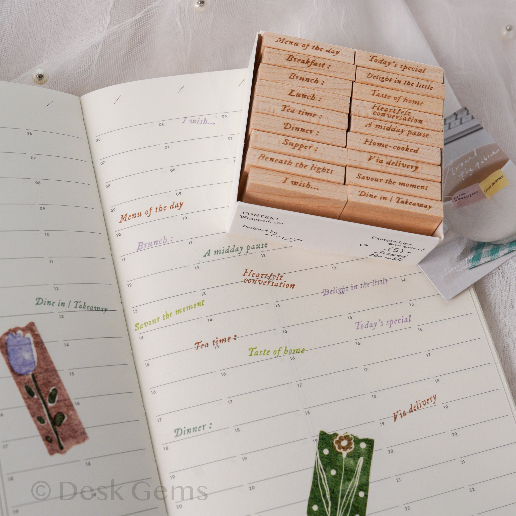 New Phavourite PC 9pt.(5) Tiny Text Rubber Stamp Set – Desk Gems