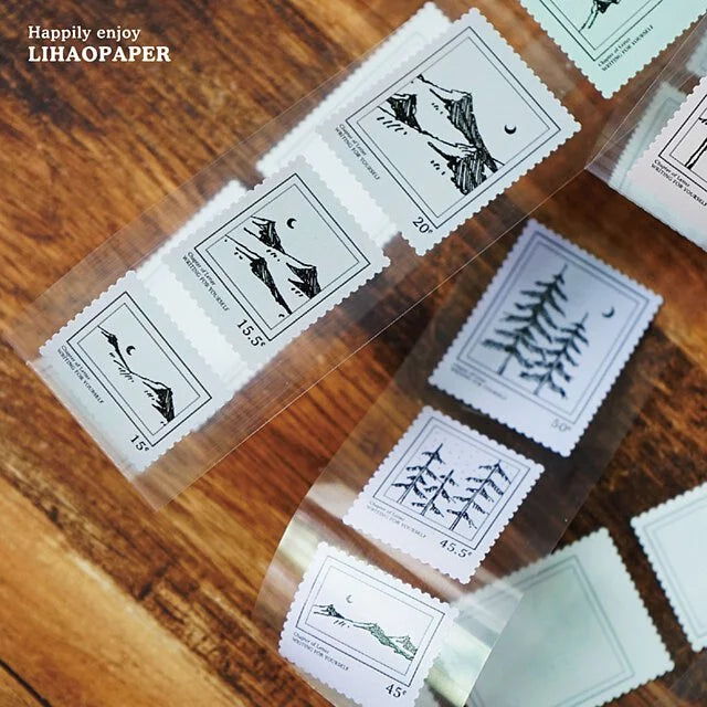 Lihaopaper Forest Postmark PET Tape – Desk Gems