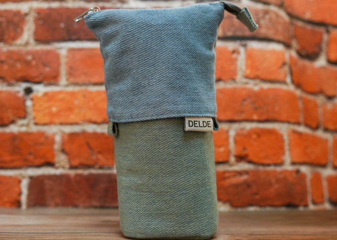 Sun-Star Delde Slim Standing Pen Pouch - Jeans – Desk Gems