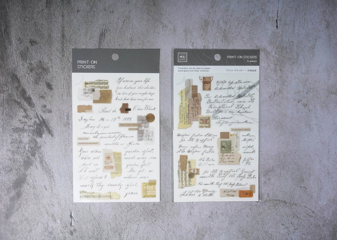 MU Print-on Stickers - No. 162 - Mail Art – Desk Gems