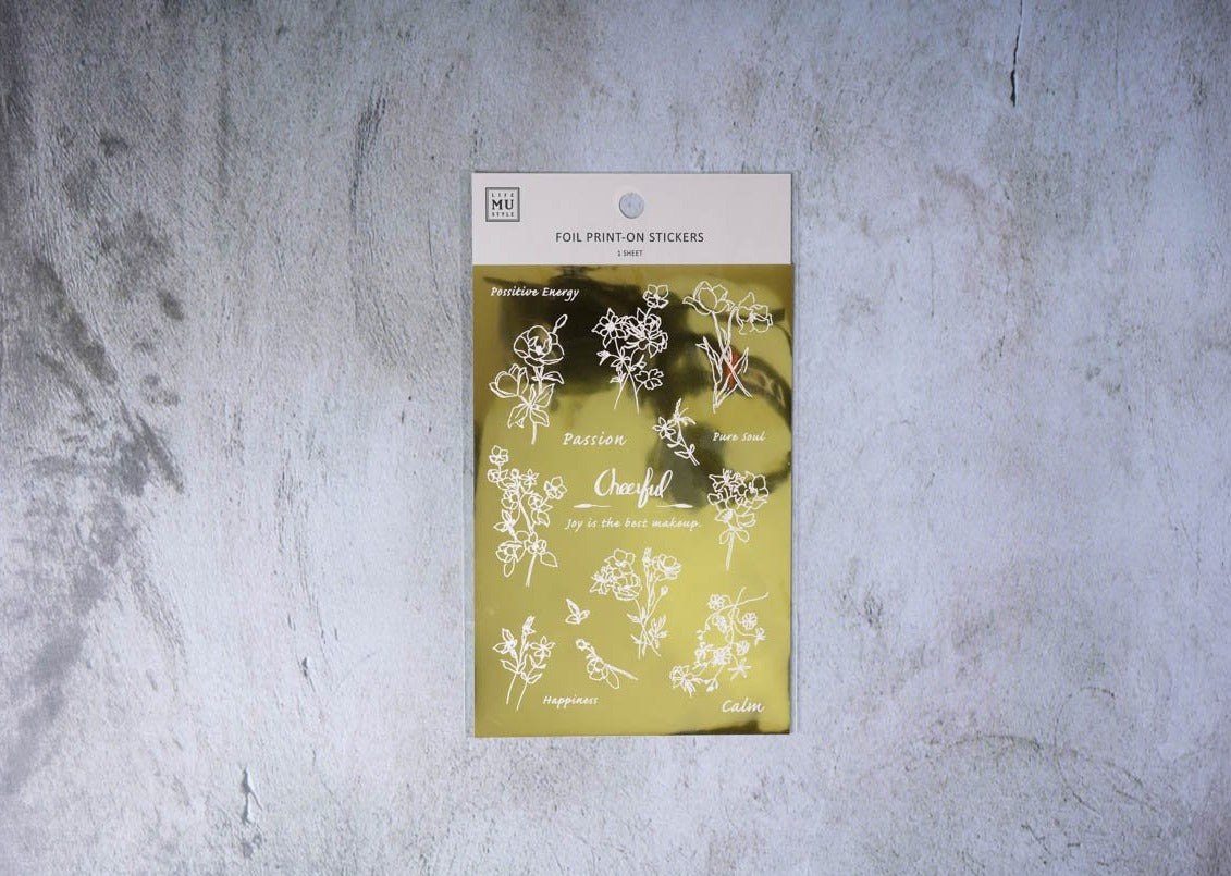 MU Foil Print-on Stickers - Bouquets – Desk Gems