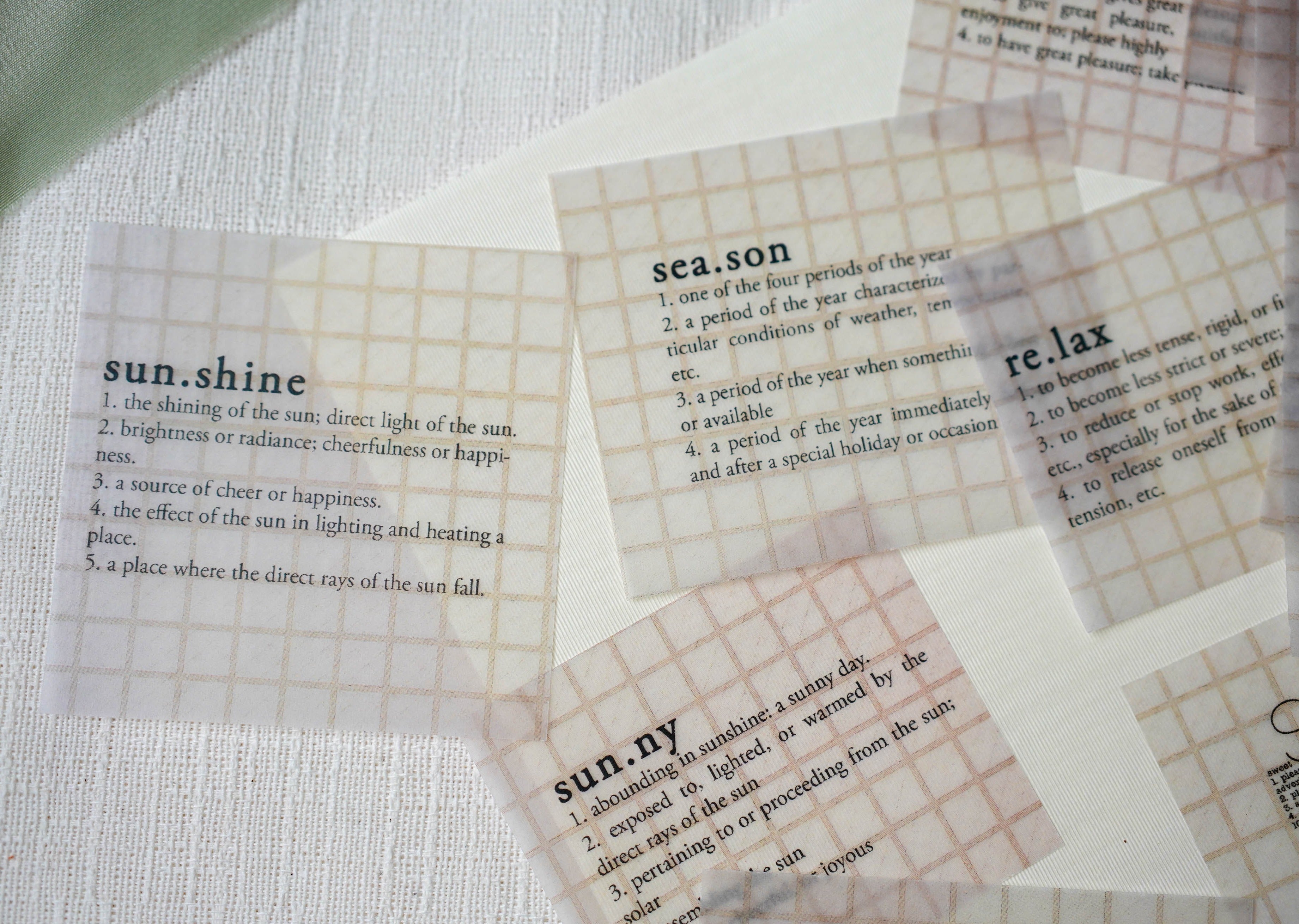 Glassine Handmade Decoration Paper Set - Grid – Desk Gems