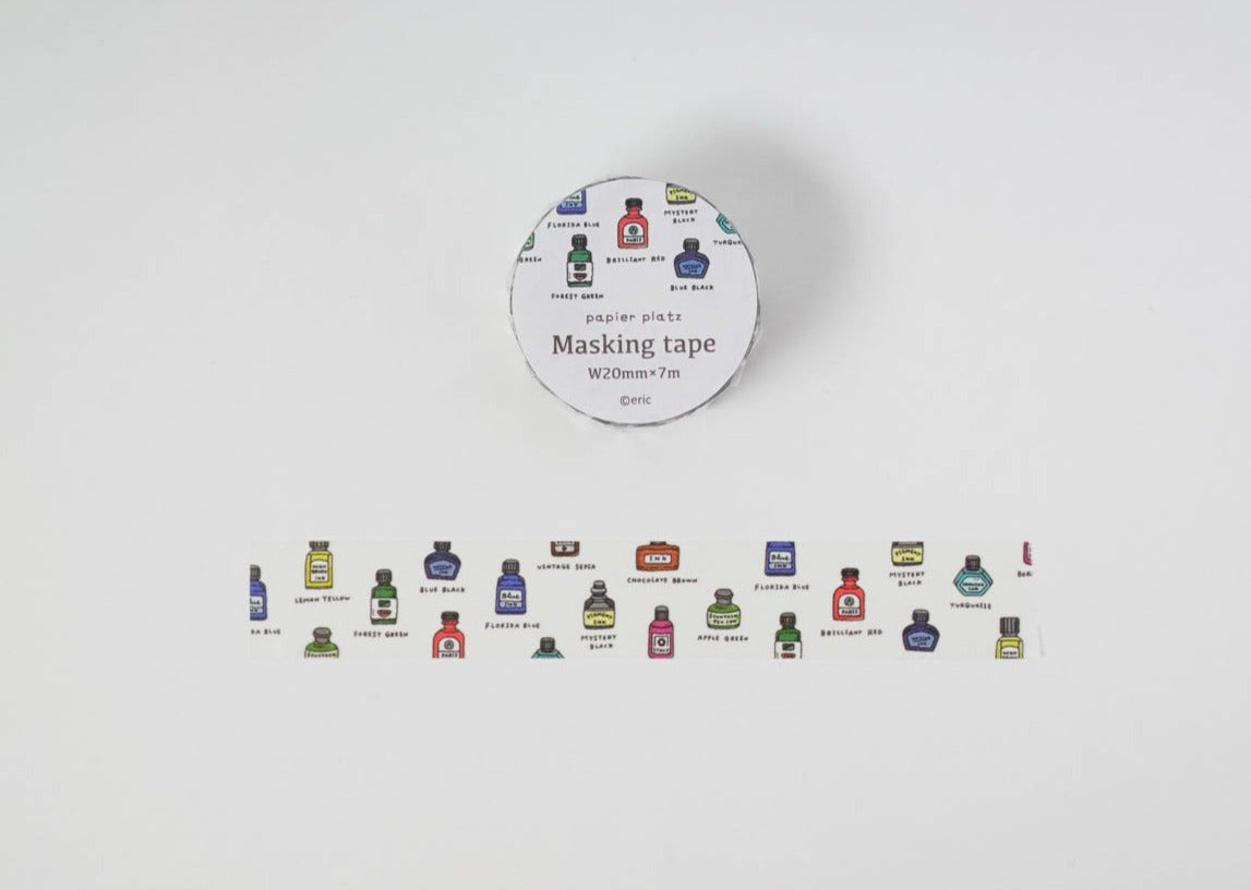 Papier Platz x Eric Washi Tape - Ink Bottles – Desk Gems