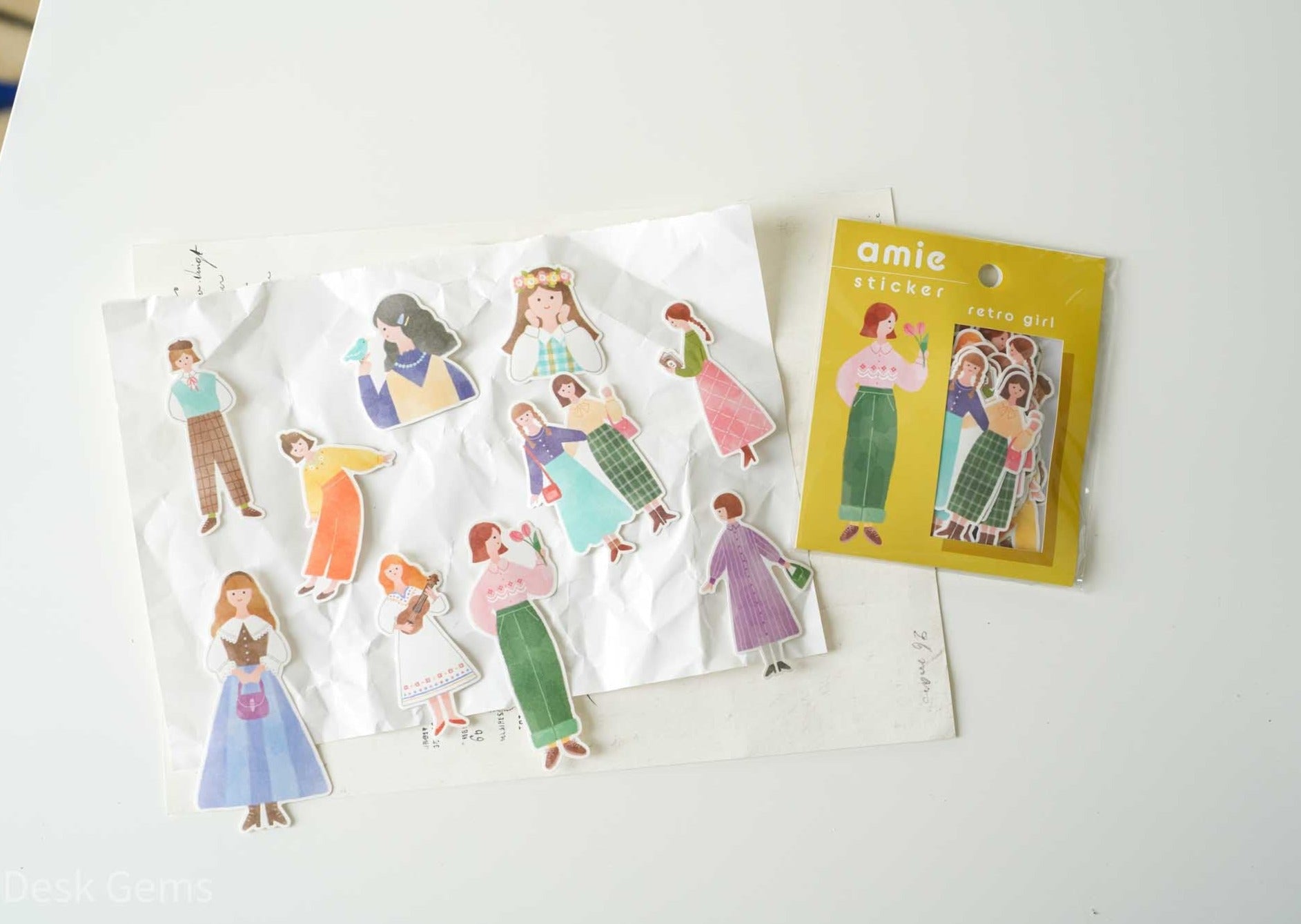 Mind Wave Amie Girl Flake Seals - Retro Girls – Desk Gems