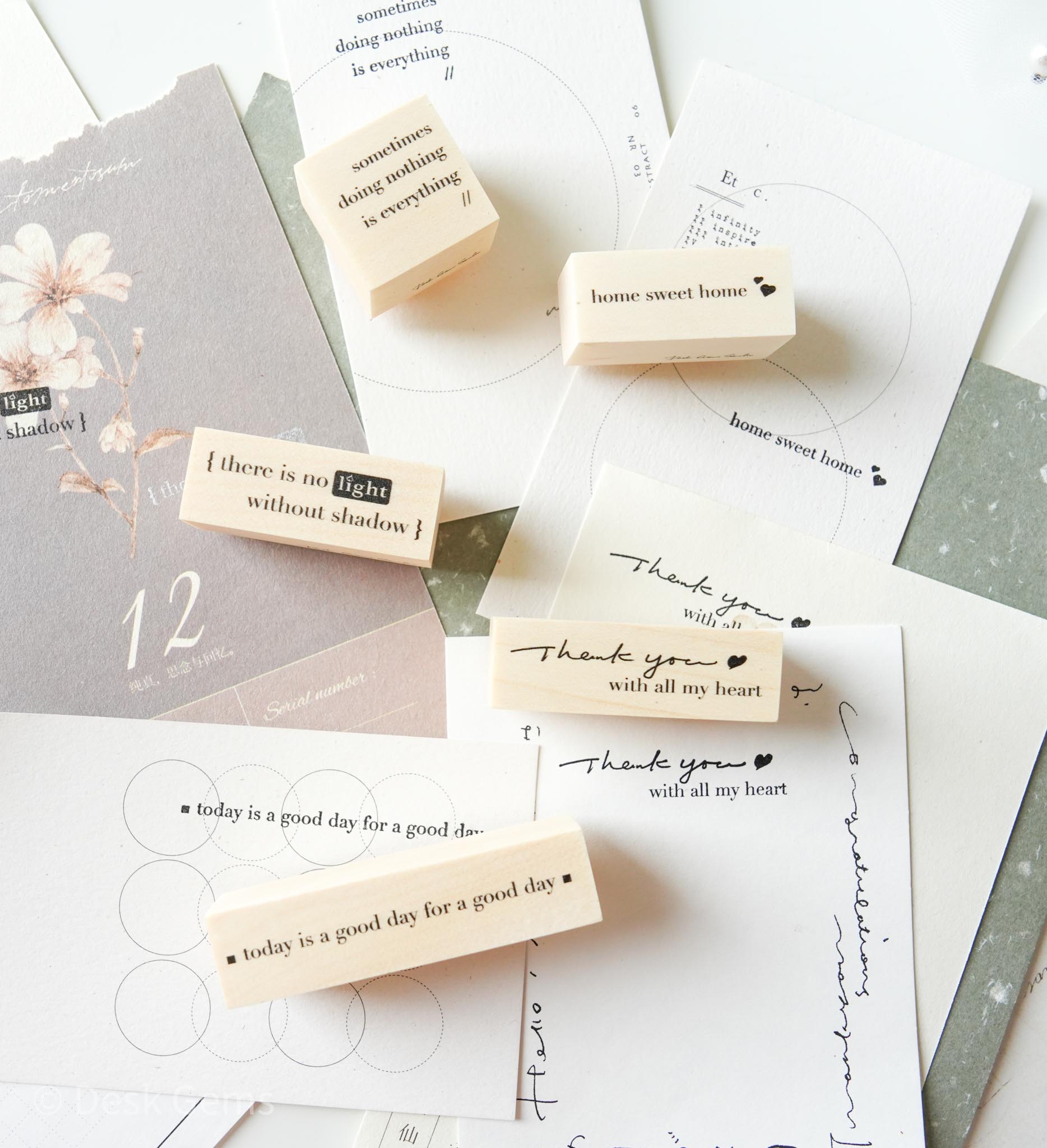 Desk Gems Studio Original Stamps - Heartwarming Messages (Old Version)