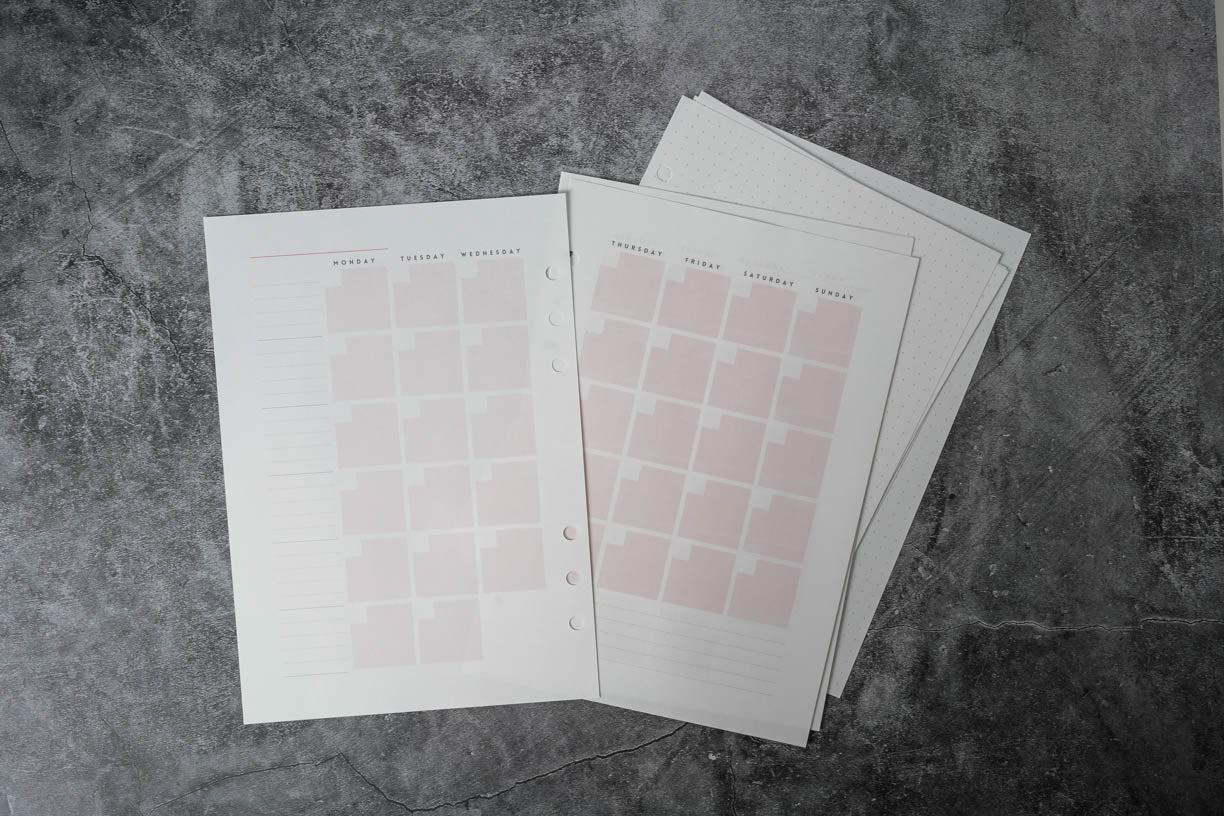 Mark's A5 Planner Inserts - Date free Monthly Calendars – Desk Gems